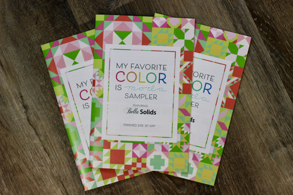 My Favorite Color is Moda Quilt Sampler Pattern | Portage Quilt House